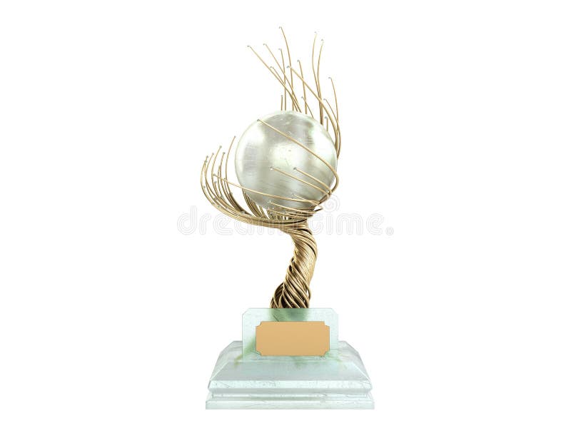 Modern Concept Award Gold Braided Tree Goblet with a Large Pearl 3d ...