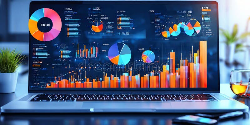 Modern Business Strategy: Analysis of Data and Development Statistics Stock Illustration ...