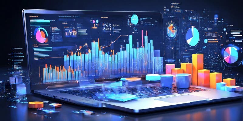 Modern Business Strategy: Analysis of Data and Development Statistics Stock Illustration ...