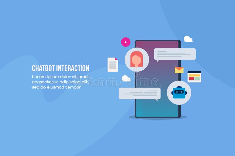 Chatbot Interaction, Mobile Chat Bot Assistant Helping Customer Online ...