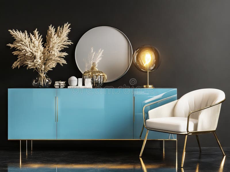 Modern Concept Design for Living Areas or Receptions, Illustrated and ...