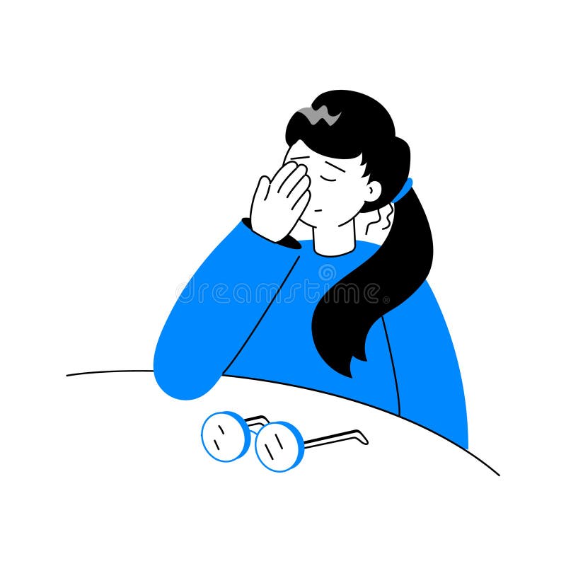 Modern Concept of Drawing Illustration of Eye Problem Stock ...