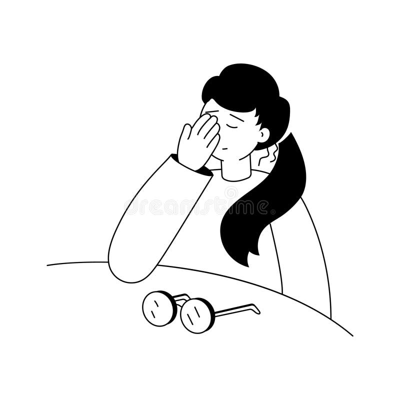 Modern Concept of Drawing Illustration of Eye Problem Stock Vector ...