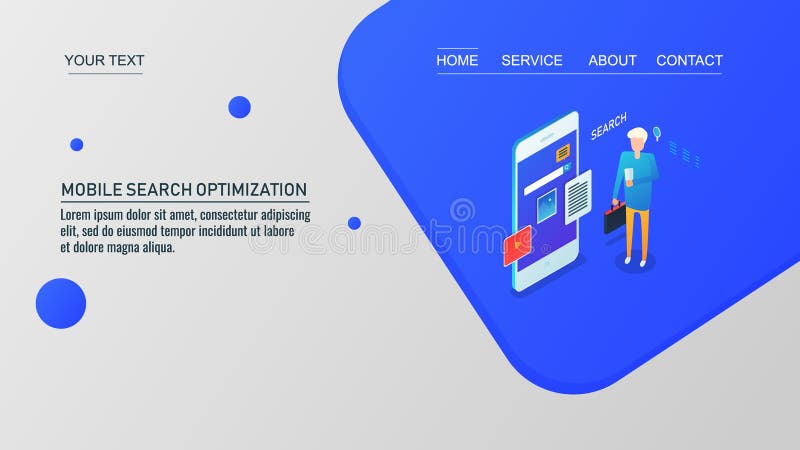 Mobile Search Optimization, Man Searching Data on Mobile Phone, Seo ...