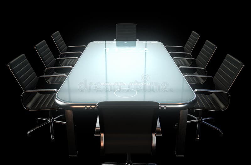 Smartphone Boardroom Table and Chairs Stock Illustration - Illustration ...