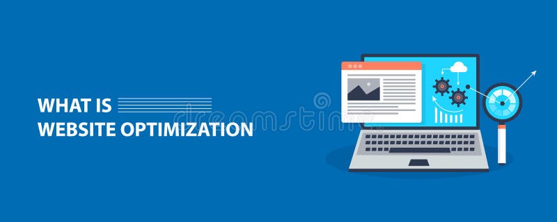 Modern Concept of Website Optimization, Flat Design Vector Banner ...