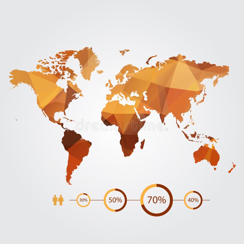 Modern Concept of World Map with Infographic Stock Vector ...