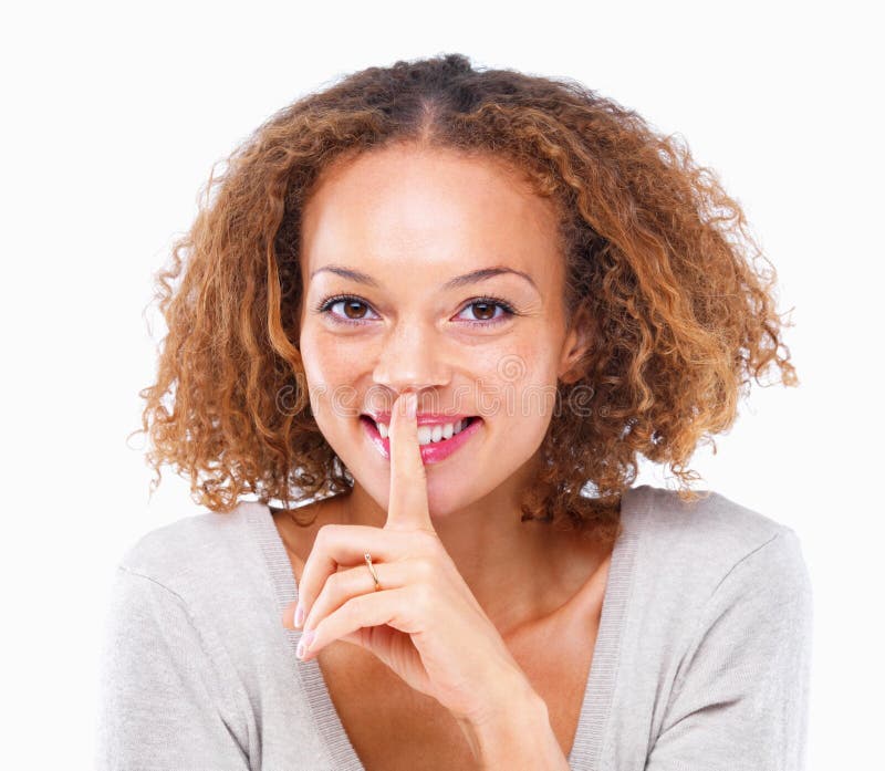 Modern Concepts - Attractive Woman Saying Shh Stock Image - Image of ...