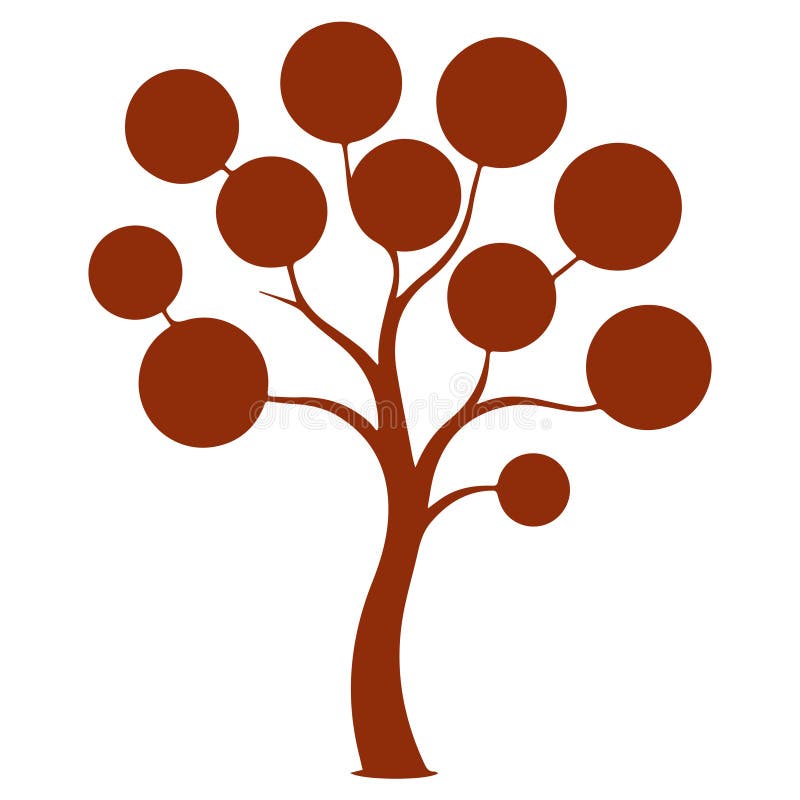 Modern Conceptual Tree in Chocolate Shades Stock Vector - Illustration ...