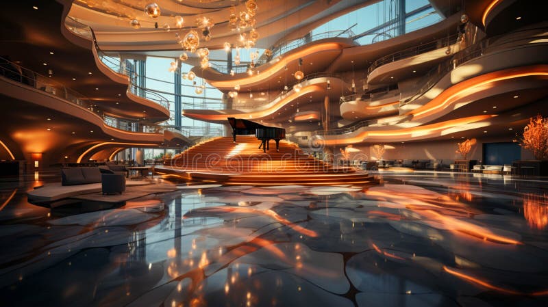 A Modern Concert Hall Inside Stock Photo - Image of audience, empty ...