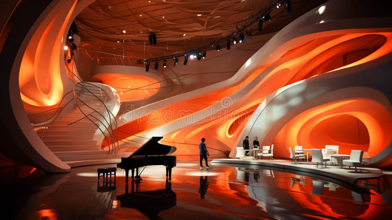 A Modern Concert Hall Inside Stock Photo - Image of stage, concert ...