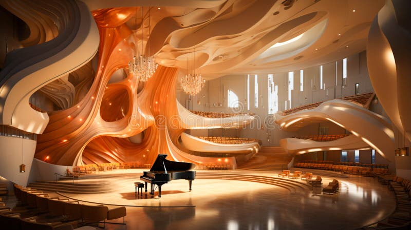 A Modern Concert Hall Inside Stock Image - Image of modern, show: 290629791