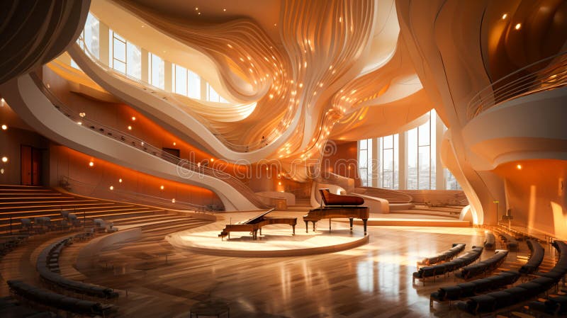 A Modern Concert Hall Inside Stock Photo - Image of performance ...