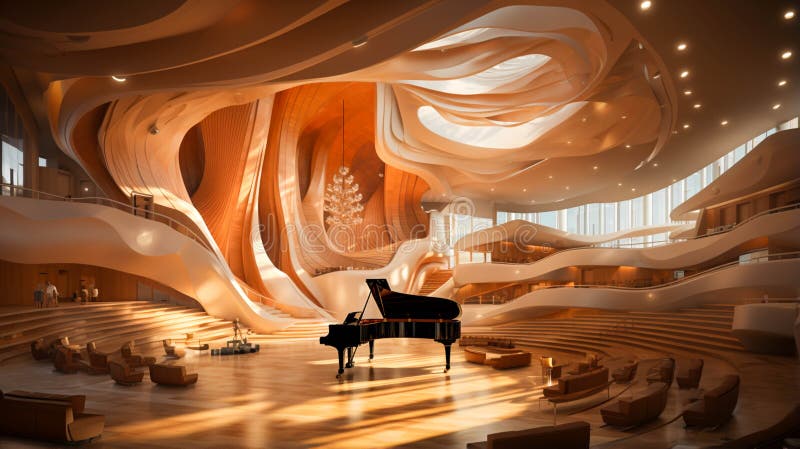 A Modern Concert Hall Inside Stock Photo - Image of fashionable ...