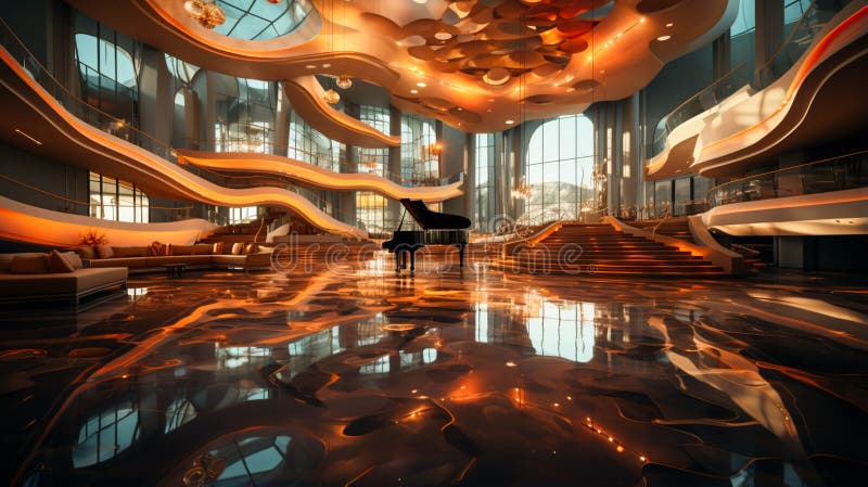 A Modern Concert Hall Inside Stock Photo - Image of auditorium, seating ...