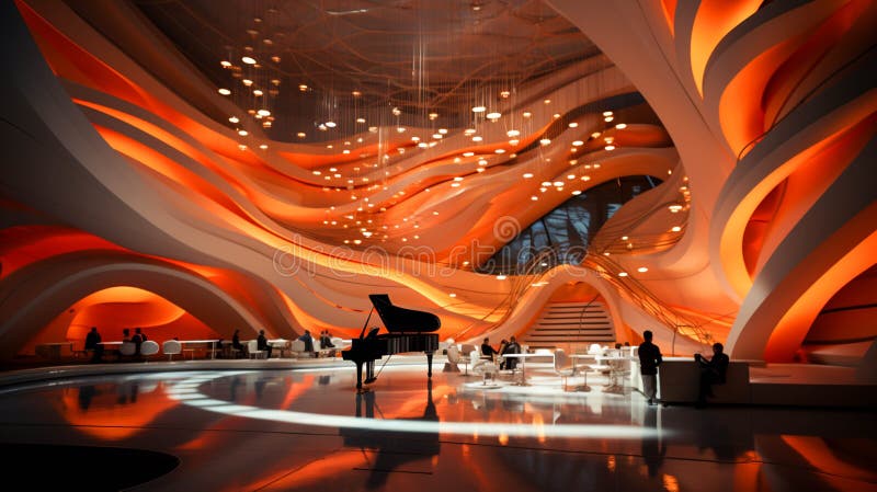 A Modern Concert Hall Inside Stock Photo - Image of seating ...