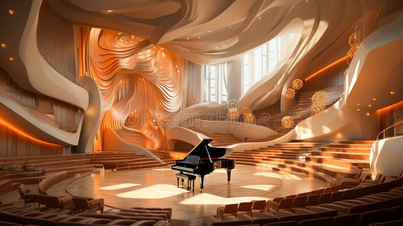 A Modern Concert Hall Inside Stock Image - Image of festival, show ...