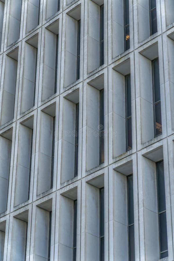 Rectangular Concrete Columns of a Building Stock Image - Image of ...