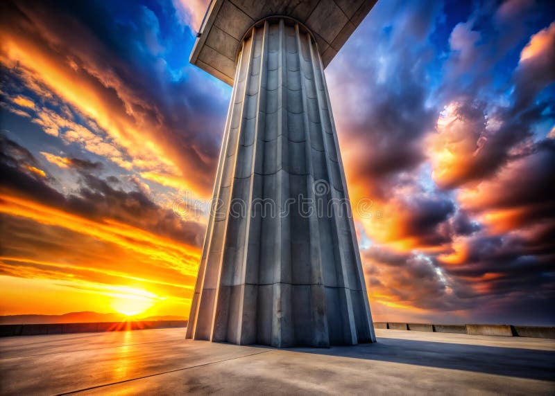 Modern Concrete Column Structure a Striking Architectural Detail ...