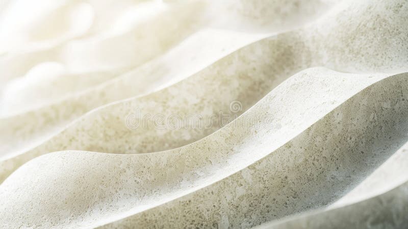 Modern Concrete Facade with Soft Waves of Light and Shadow Creates a ...