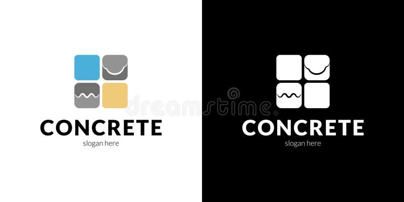 Modern concrete logo stock vector. Illustration of cement - 312879171