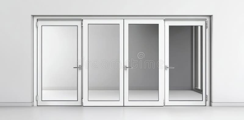 A Modern Concrete Room with a Triangular Ceiling Opening and Glass Wall ...