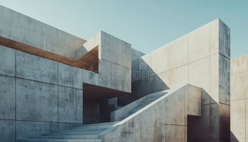 Modern Concrete and Steel Building Under Construction in a Contemporary ...