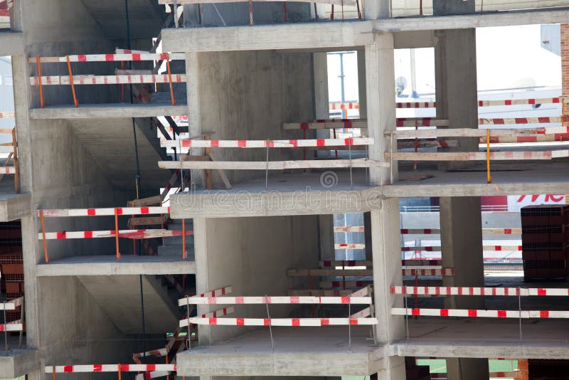 Modern Concrete Structure, Building Under Construction . Stock Photo ...