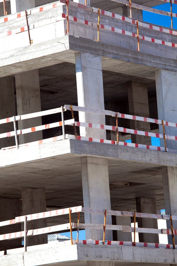 Modern Concrete Structure, Building Under Construction . Stock Image ...