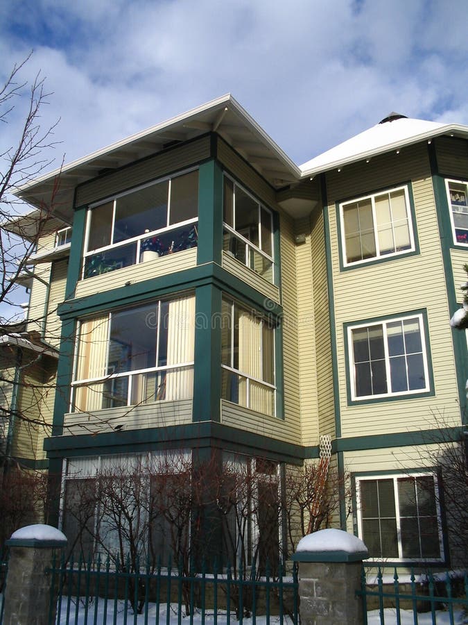 Modern condo. porch stock photo. Image of windows, realestate - 449852