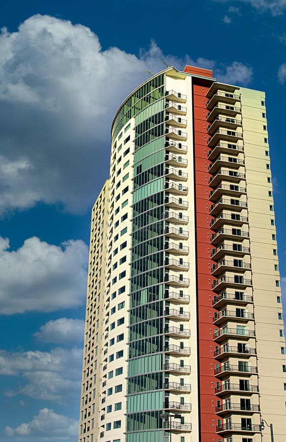 Modern Condo Tower in Morning Stock Photo - Image of abode, rent: 169178410