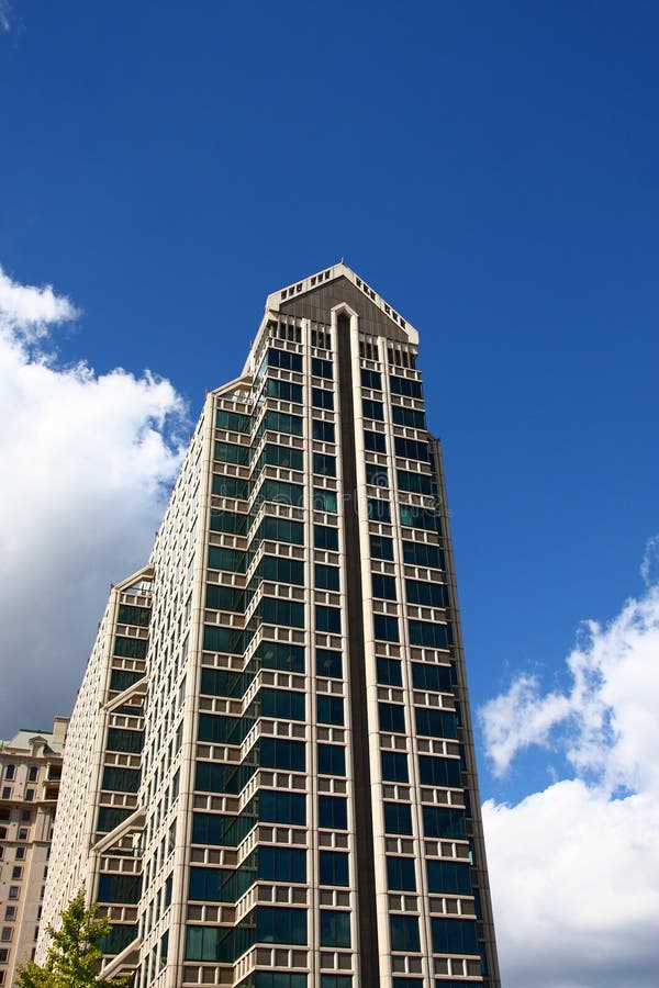 Modern Condo Tower Under Nice Skies Stock Image - Image of style ...