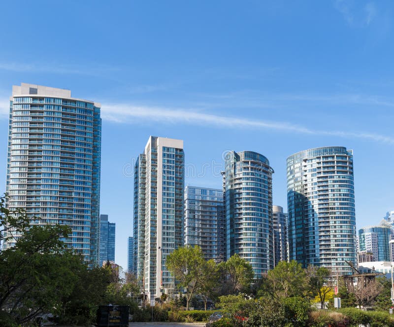 Modern Condo Towers stock image. Image of towers, downtown - 67110373