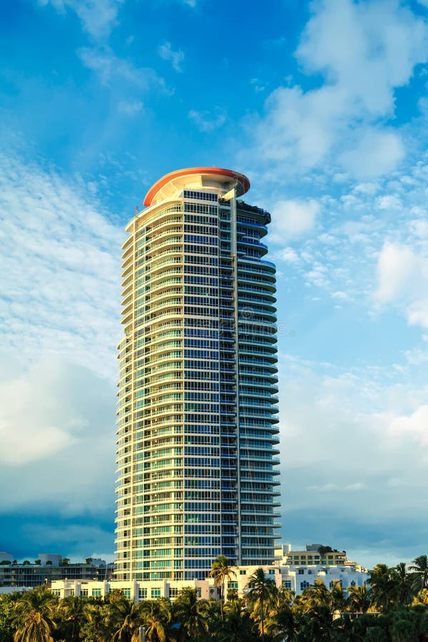 Modern Miami Condo Tower stock image. Image of apartment - 101622559