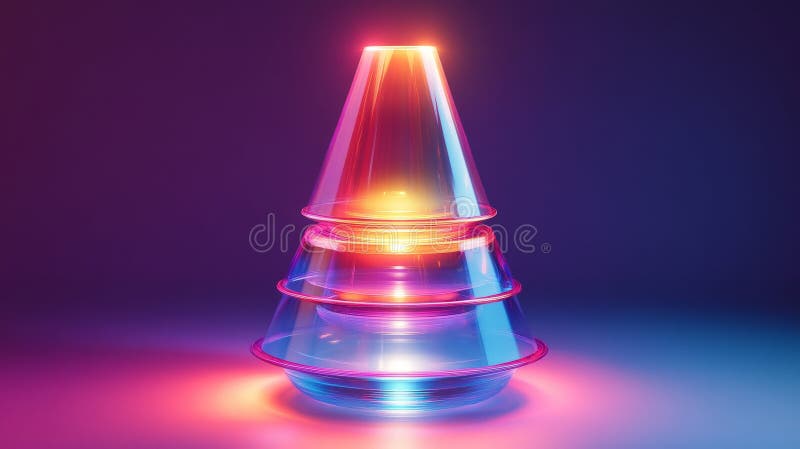A Modern, Cone-shaped Object that Features Vibrant and Colorful ...