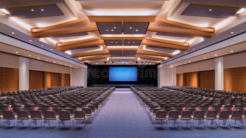 Modern Conference Center Ballroom Setup Stock Image - Image of design ...