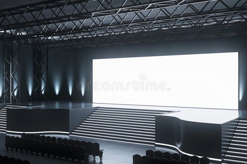Empty Stage Design Mockup Event Led Screen Stock Illustrations – 204 ...