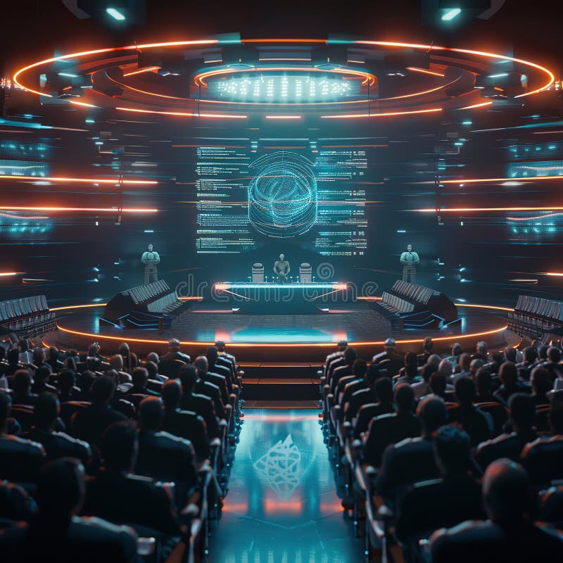 Modern Conference Podium, Hyper Deformation and Cyber Elements with ...