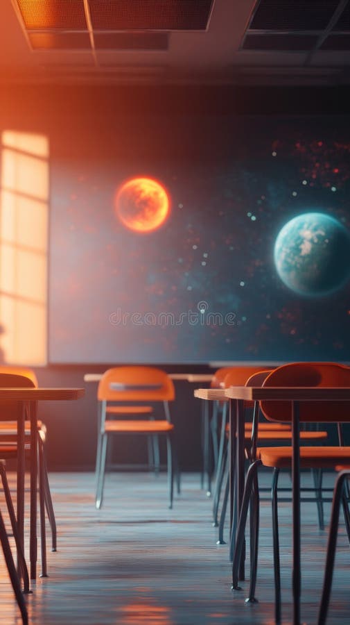 A Modern Conference Room Filled with Chairs and a Large Projector ...