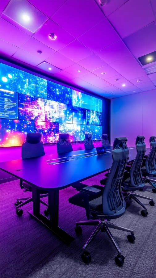 A Modern Conference Room with Futuristic Design. the Space Features ...