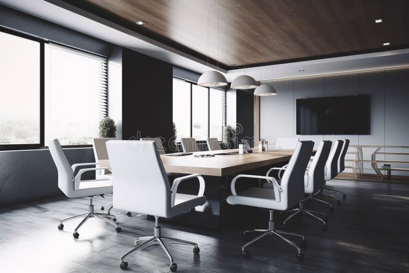 Modern Conference Room Hight Resolution Stock Illustration ...