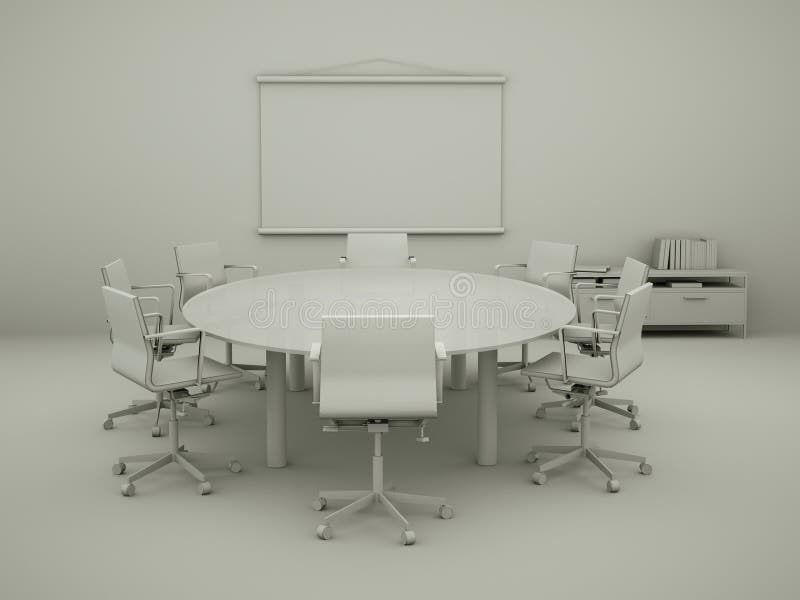 Modern Conference Room Interior Design Model Stock Illustration ...