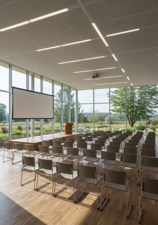 Modern Conference Room with Large Windows and Natural Light Stock ...