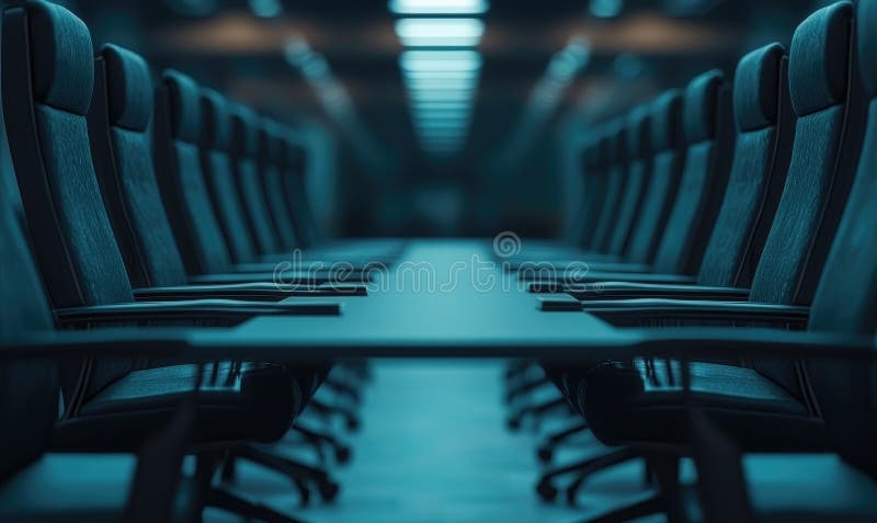 Modern Conference Room with a Long Table and Ergonomic Chairs ...