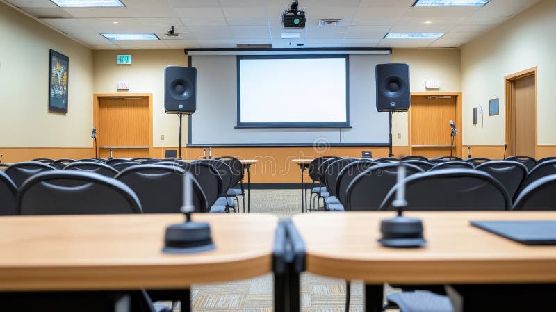 Modern Conference Room Setup Professional Meeting Space Presentation ...