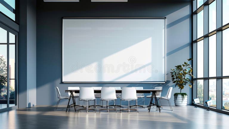 A Modern Conference Room Setup, Suitable for Business Presentations ...