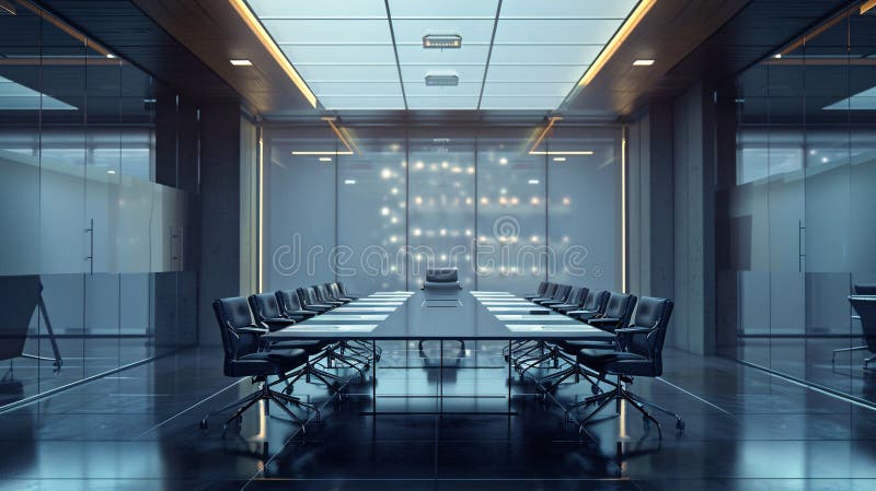 Modern Conference Room with Sleek Design and Ample Seating Stock ...