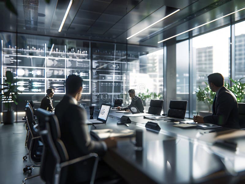 A Business Negotiation Taking Place in a Modern Conference Room Stock ...