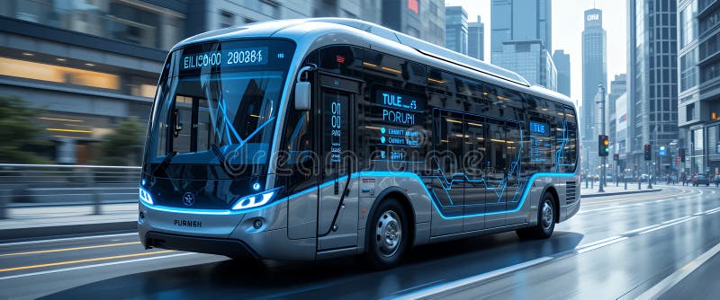 Modern Conference Room with Translucent Data Visualization Screen Stock ...