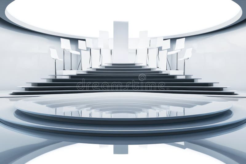 Modern Conference Stage Design Featuring Multiple Screens in a ...